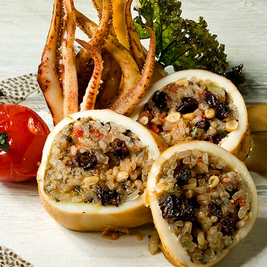 Calamari Stuffed with Rice
