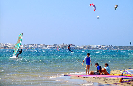 Sea activities on Paros
